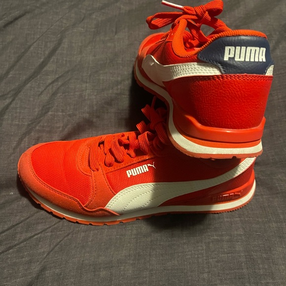 Puma | Shoes | Puma Red And White Sneakers | Poshmark